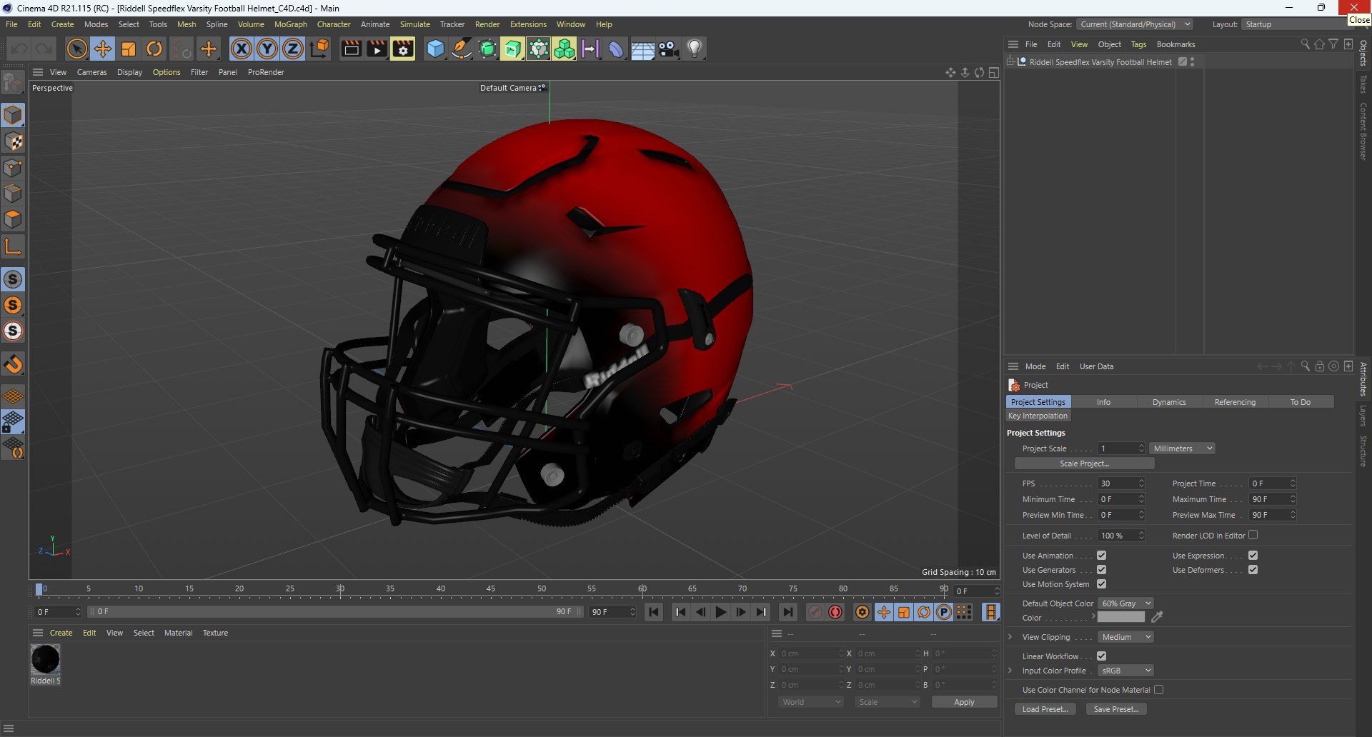 Riddell Speedflex Varsity Football Helmet Model - TurboSquid 2458712