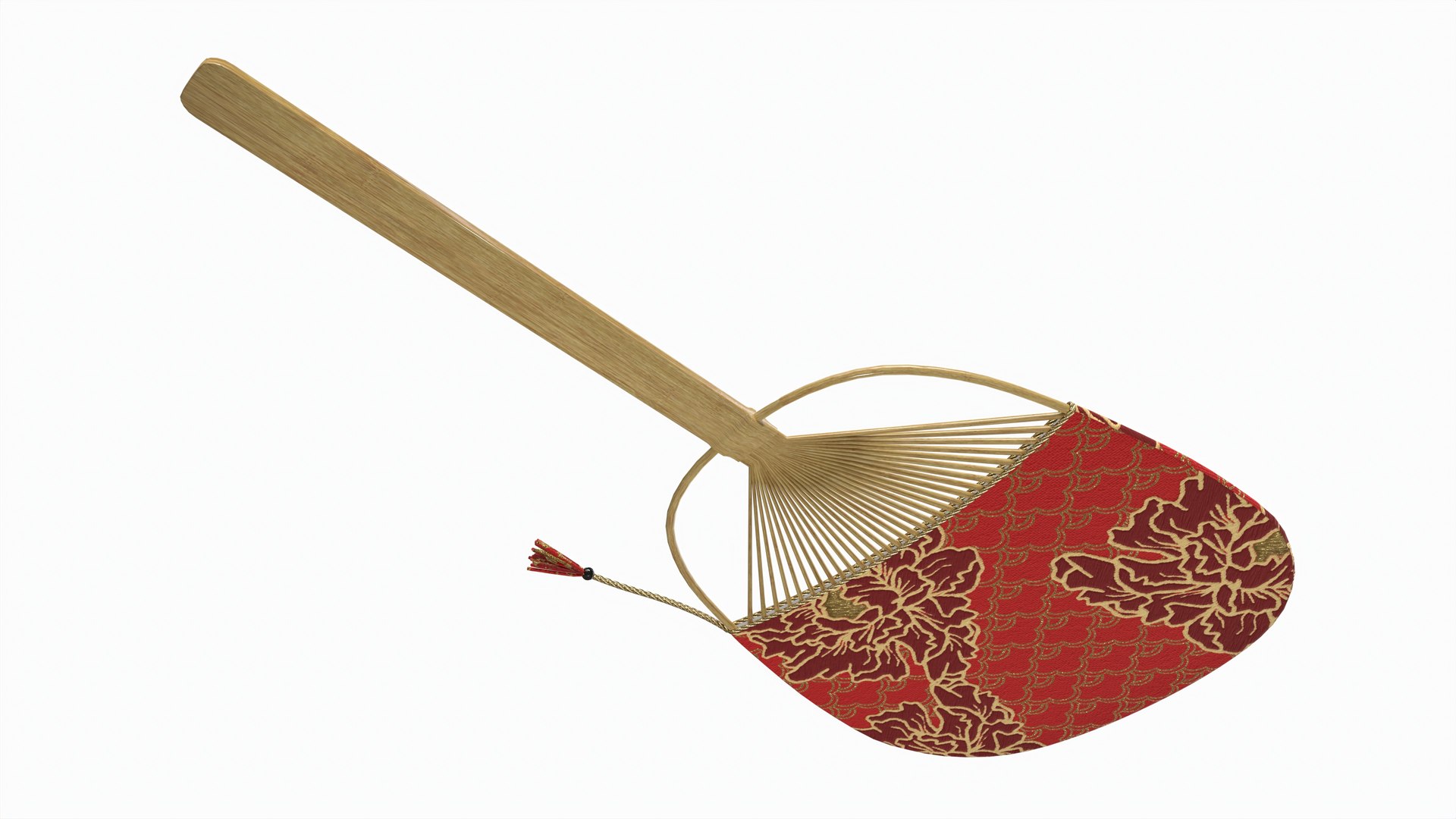 3D Japanese Hand Fan Uchiwa 04 model - TurboSquid 2134520