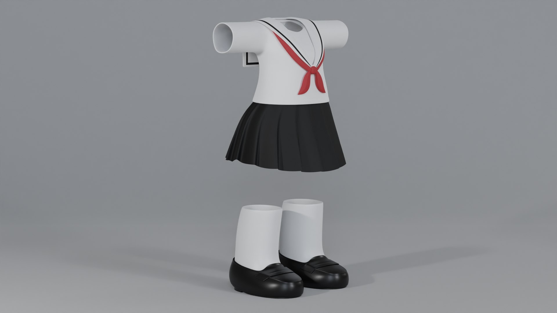 Minimal Chibi School Uniform 06 3D Model - TurboSquid 1981742