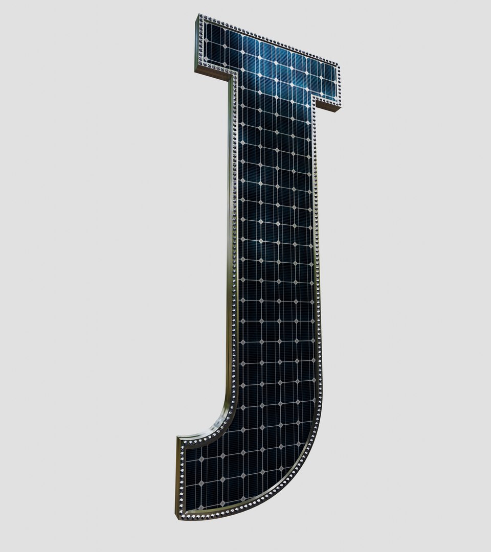 Solar Panel Letter - J 3D Model - TurboSquid 2242113