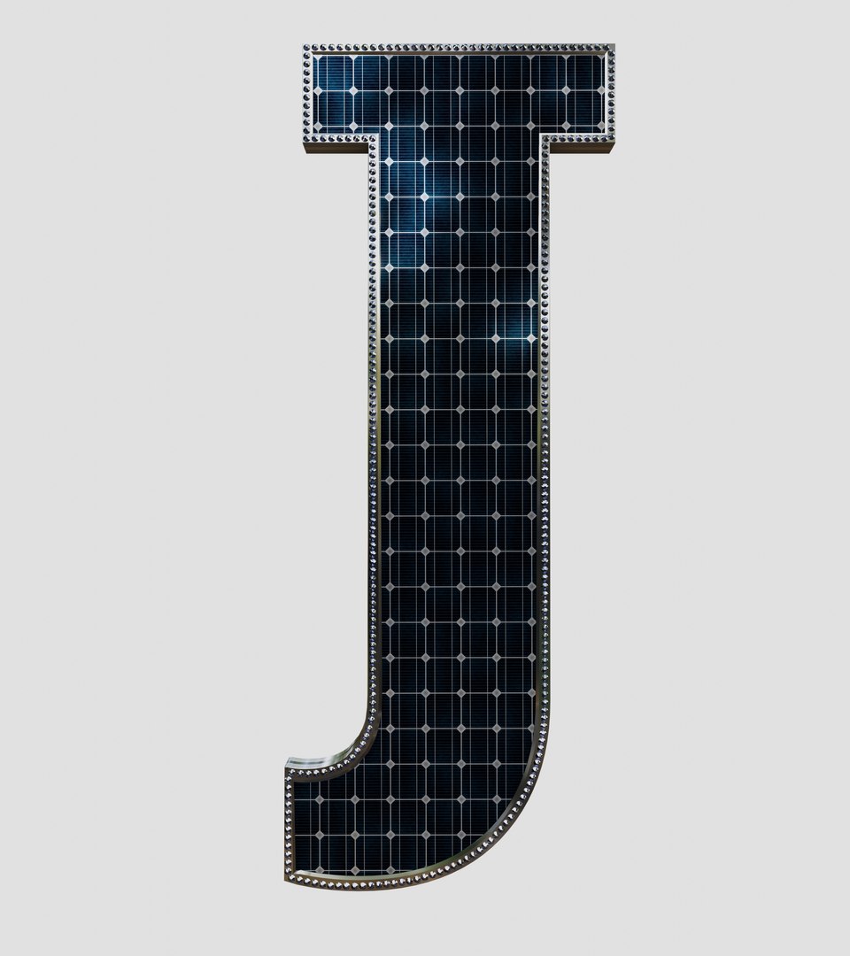 Solar Panel Letter - J 3D Model - TurboSquid 2242113