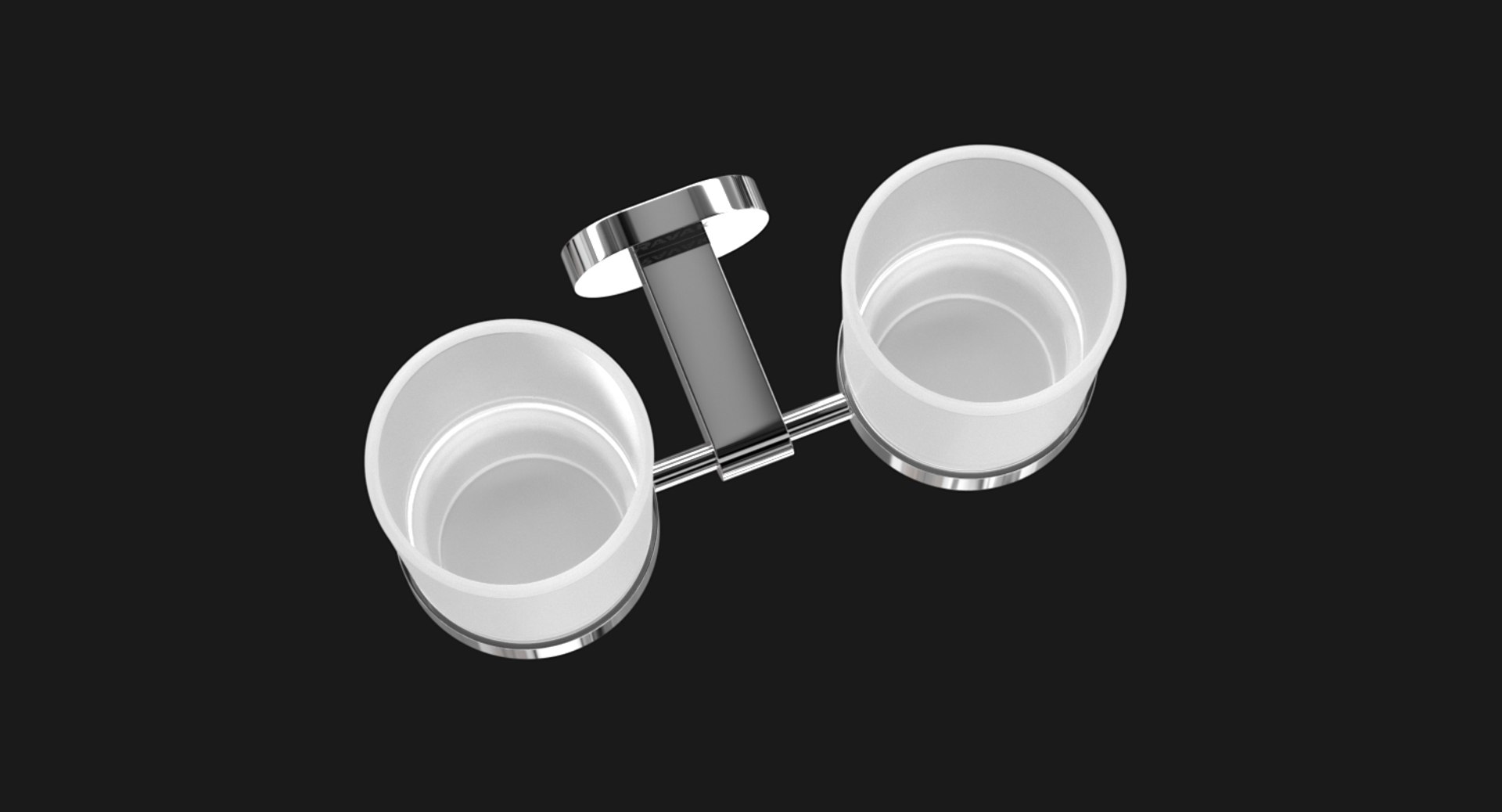 Realistic Double Cups Holder 3D Model - TurboSquid 1363023
