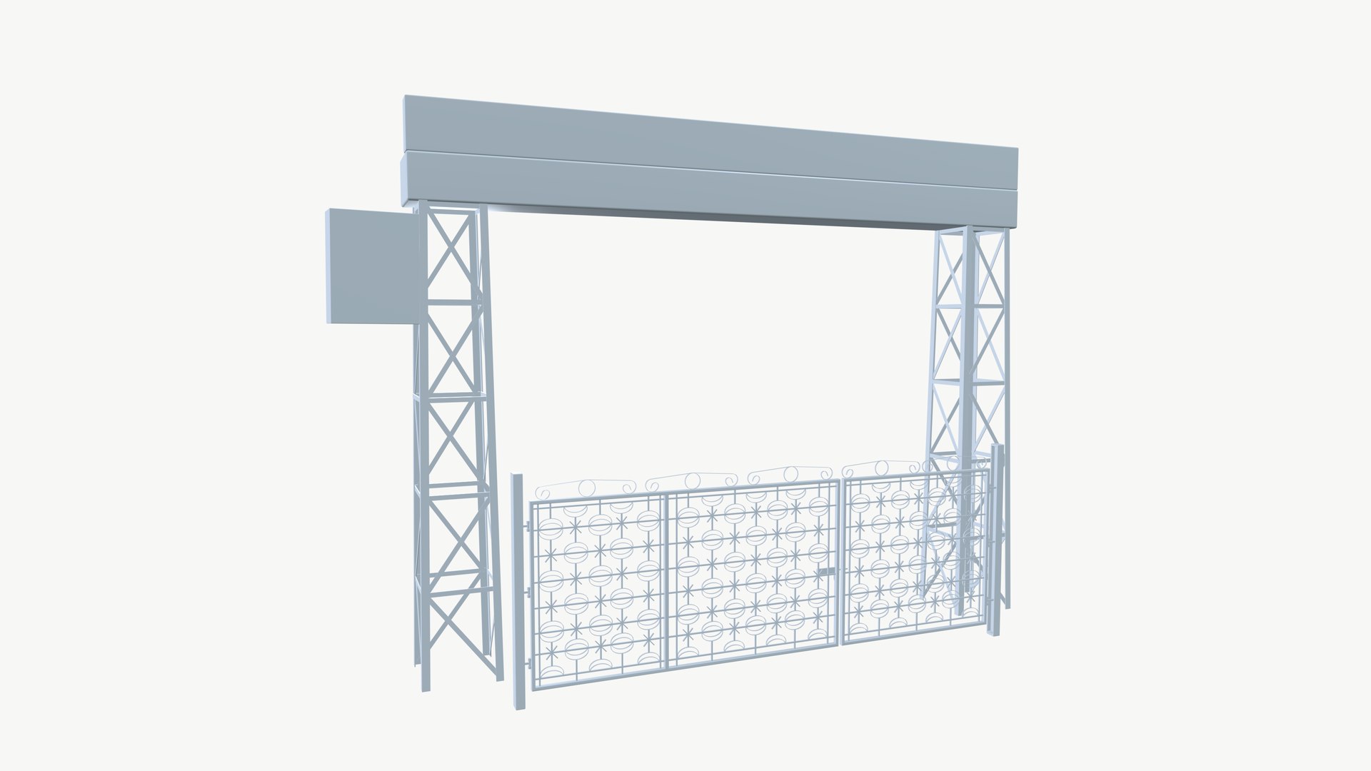 3D Entrance Gate Model - TurboSquid 2266306