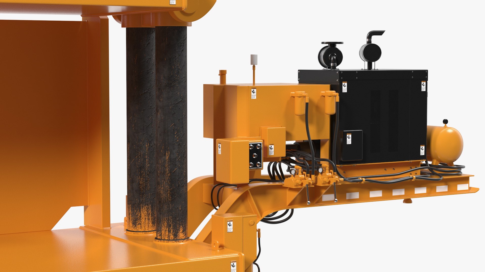 3D Portable Car Crusher Yellow Rigged For Maya Model - TurboSquid 2245973