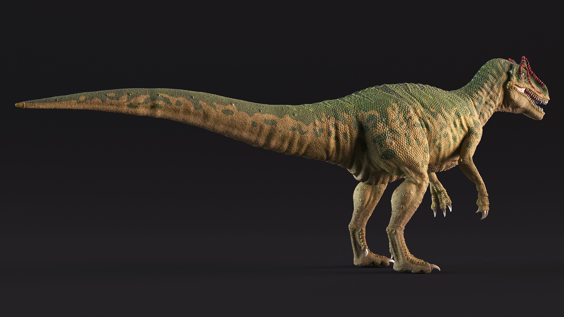 Allosaurus Green Coloring 3D Model - TurboSquid 2158688