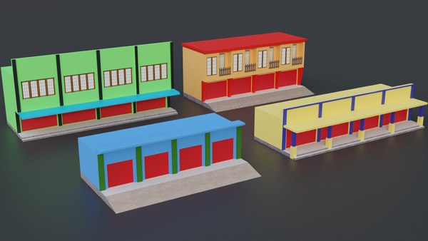 3D модель RUKO SHOP PACK LOW POLY готов к нереальному движку ...