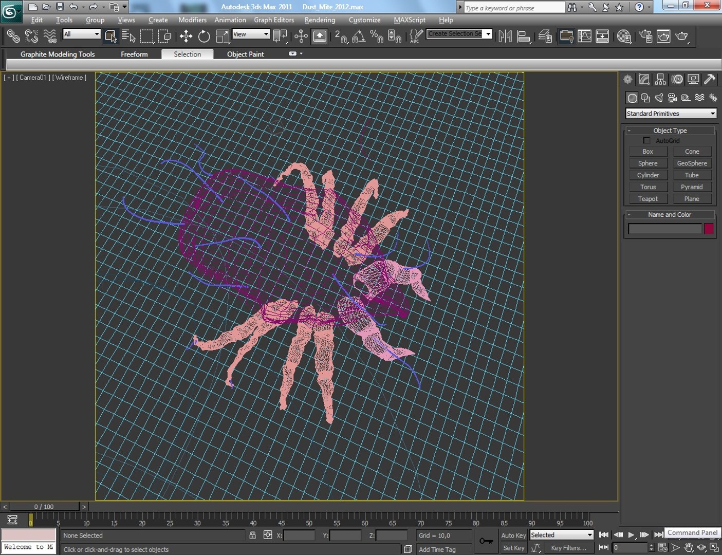 3d model mite monster para