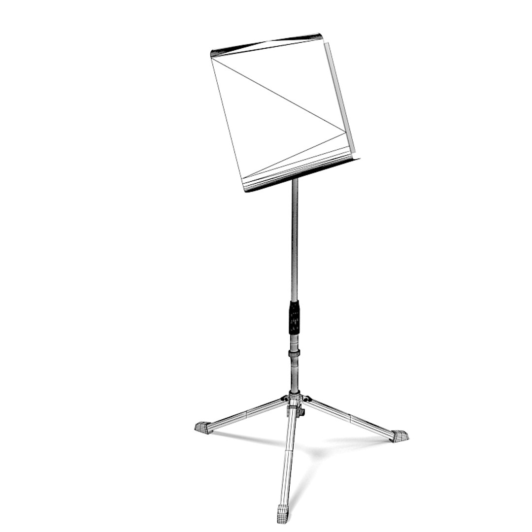 3d Music Stand Orchestral Model