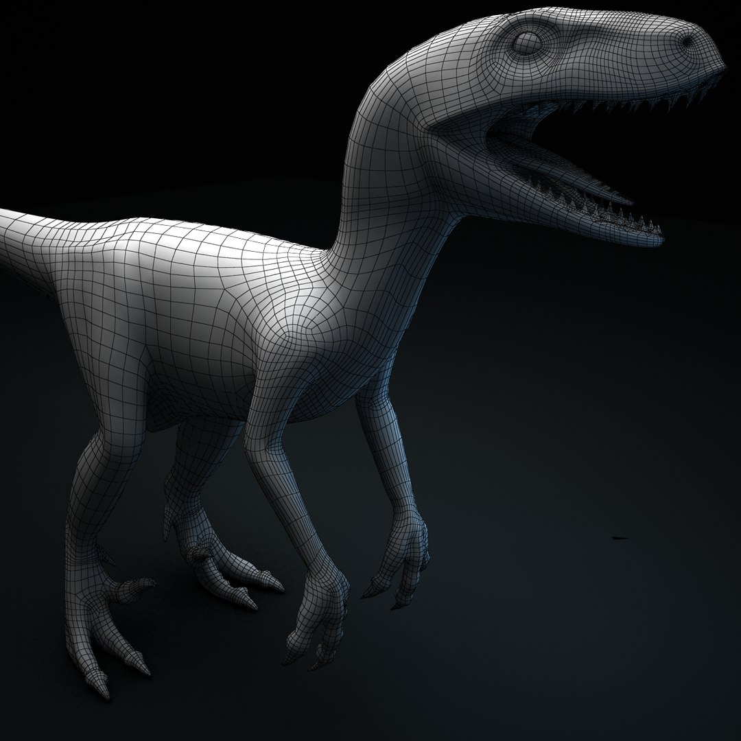 3d model velociraptor v-ray