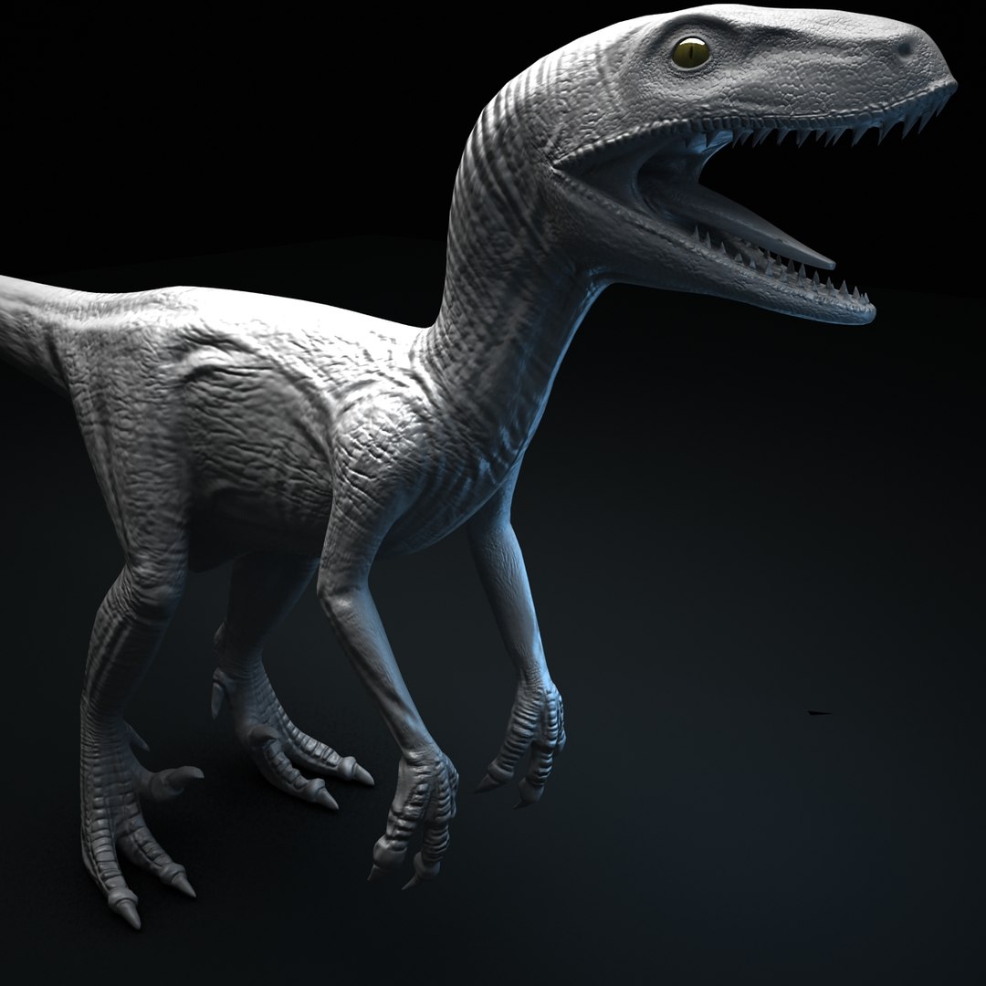 3d model velociraptor v-ray
