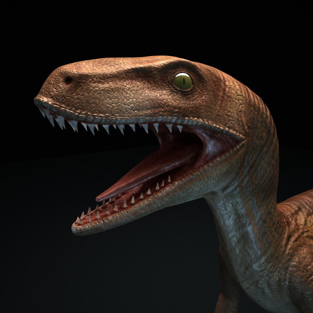 3d model velociraptor v-ray