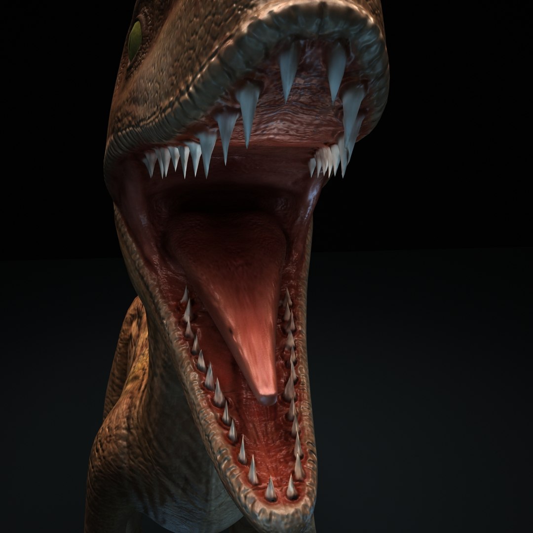 3d model velociraptor v-ray