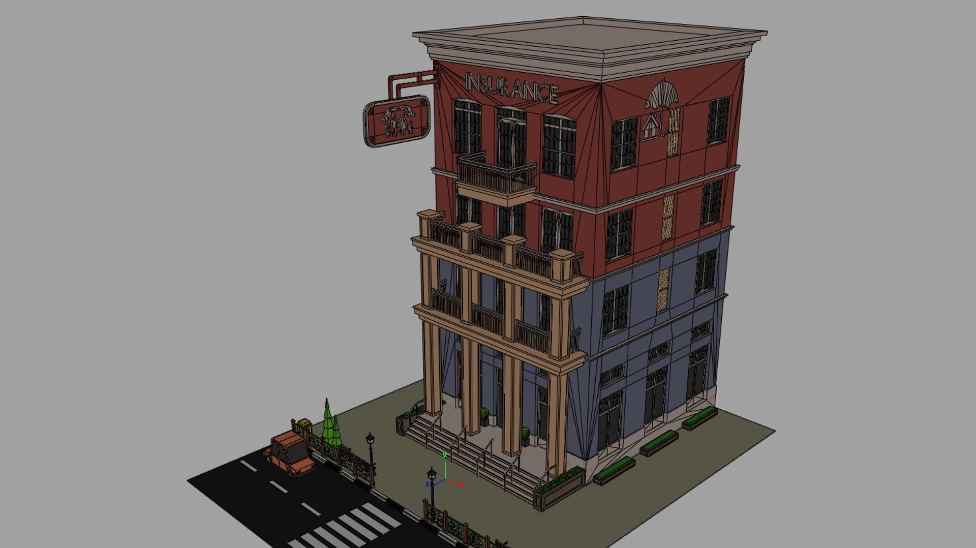 Insurance Company 01 3D Model - TurboSquid 1630708