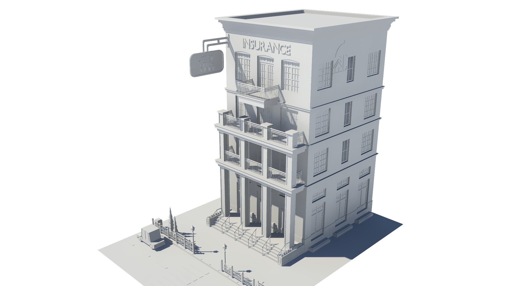 Insurance Company 01 3D Model - TurboSquid 1630708