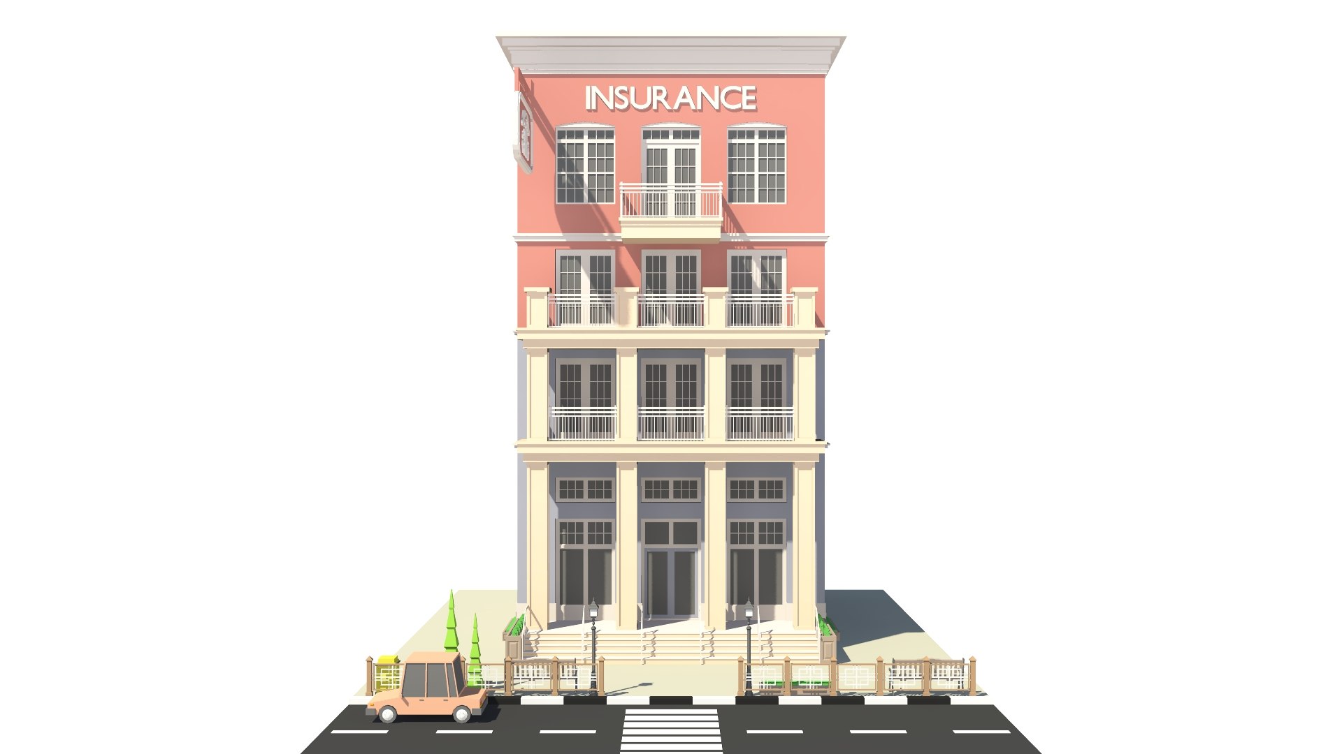 Insurance Company 01 3D Model - TurboSquid 1630708