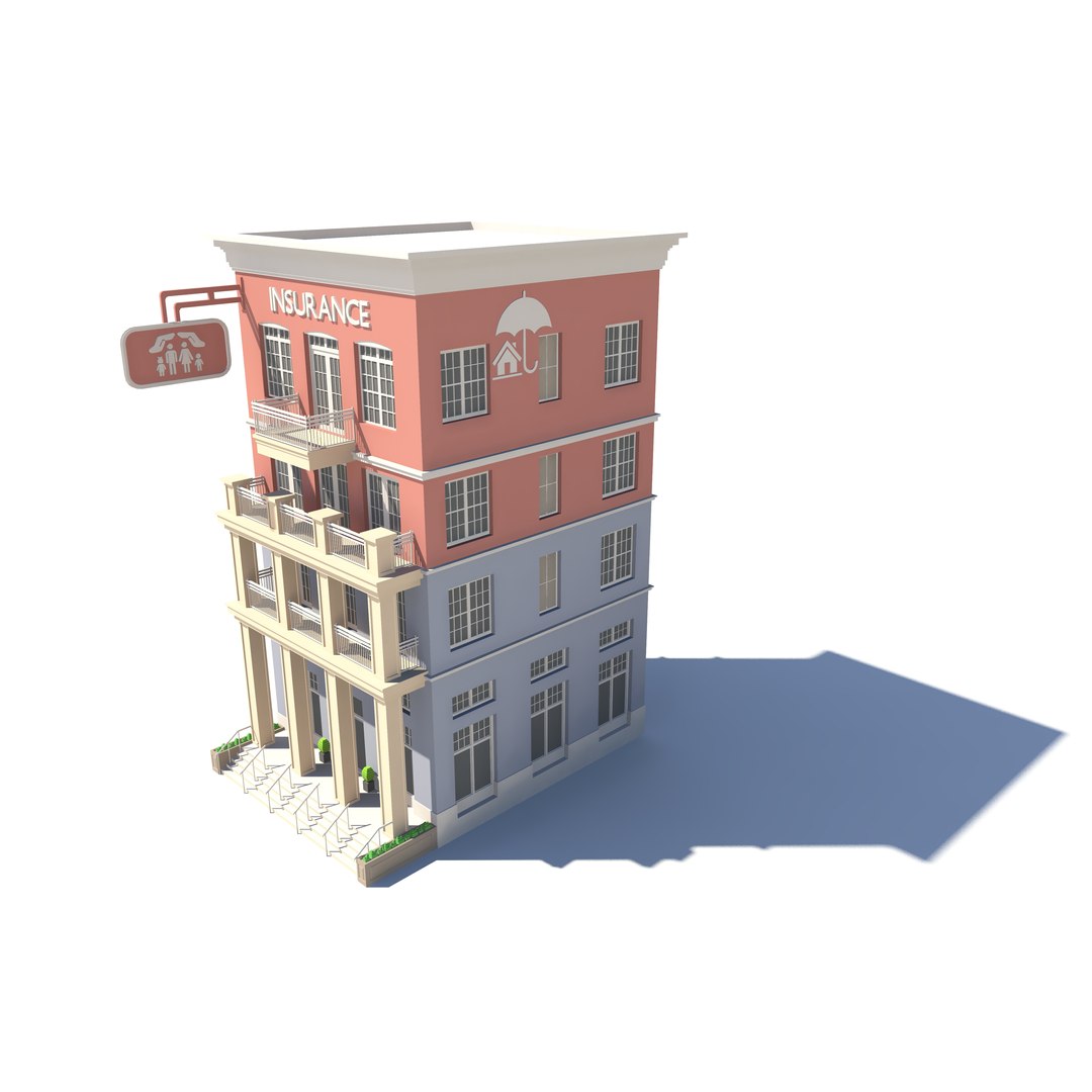 Insurance Company 01 3D Model - TurboSquid 1630708