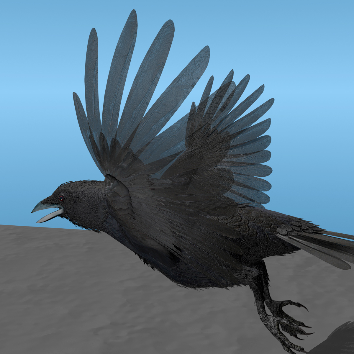 crow rigged lightwave 3d model