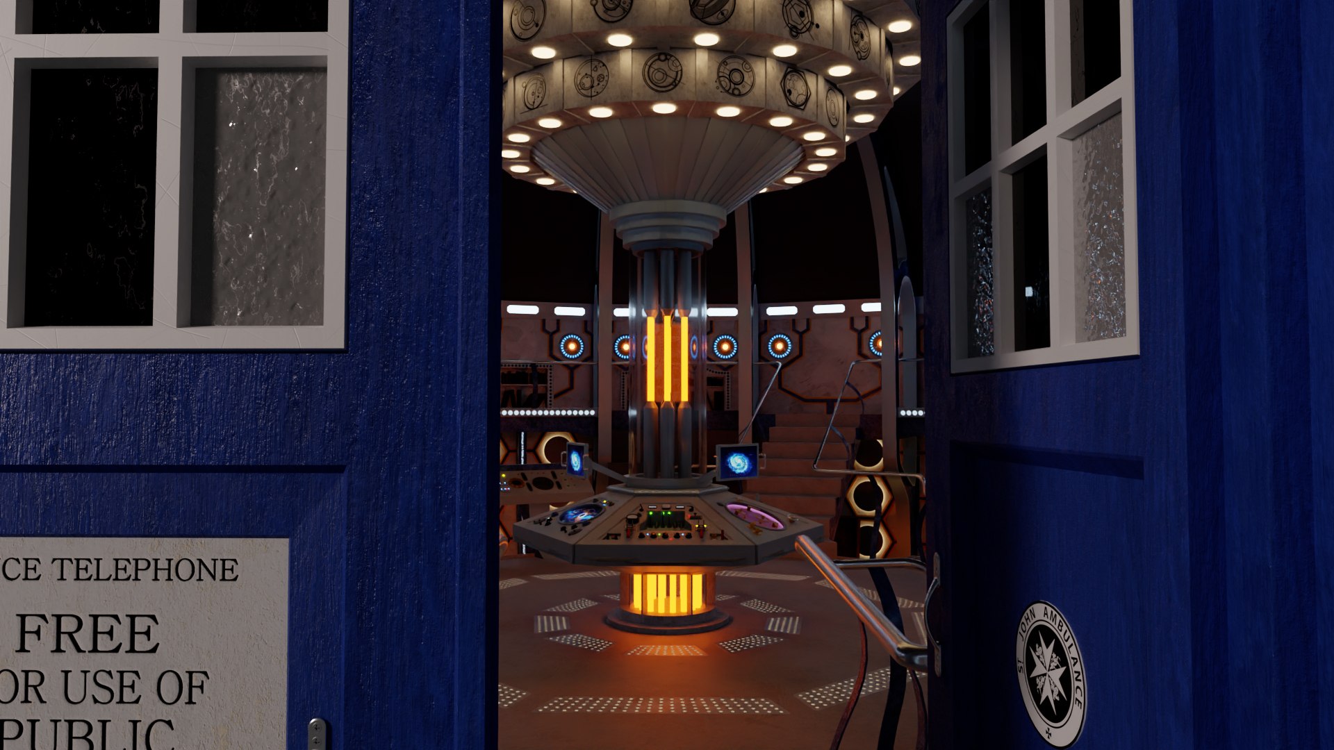Tardis - Exterior Interior Model - TurboSquid 1656879