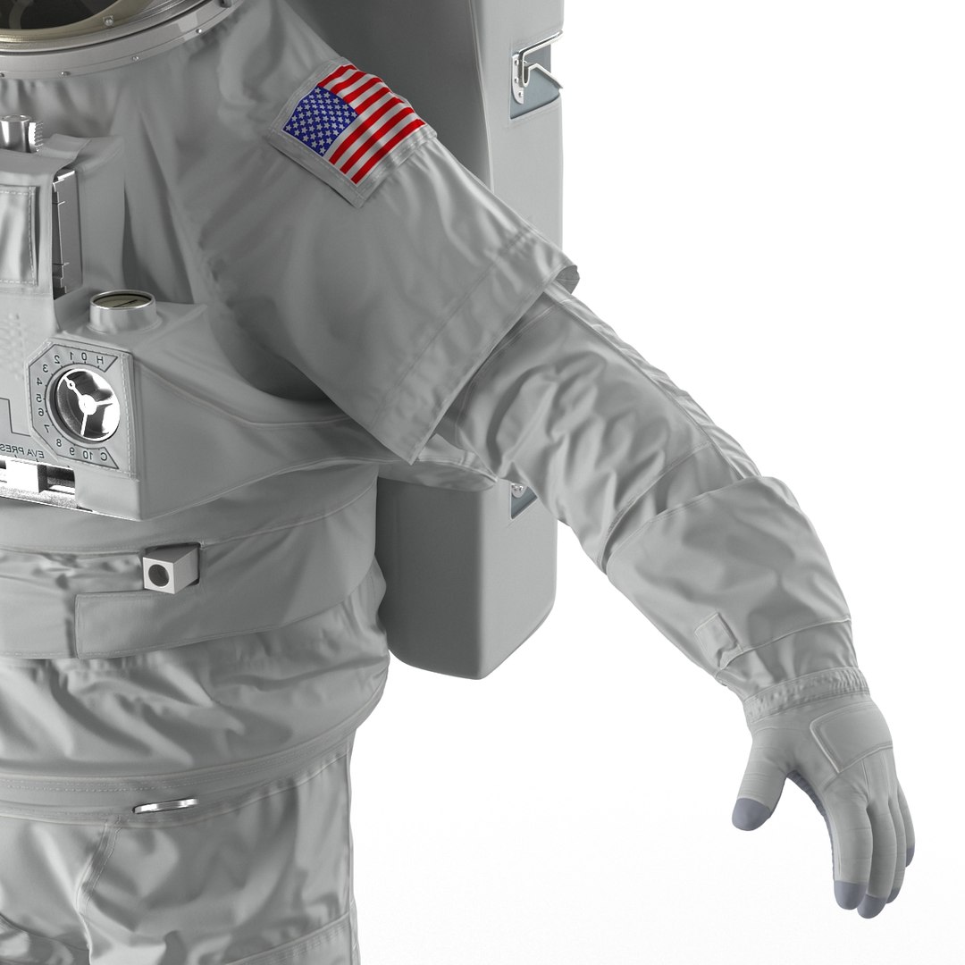 3d nasa space suit extravehicular model