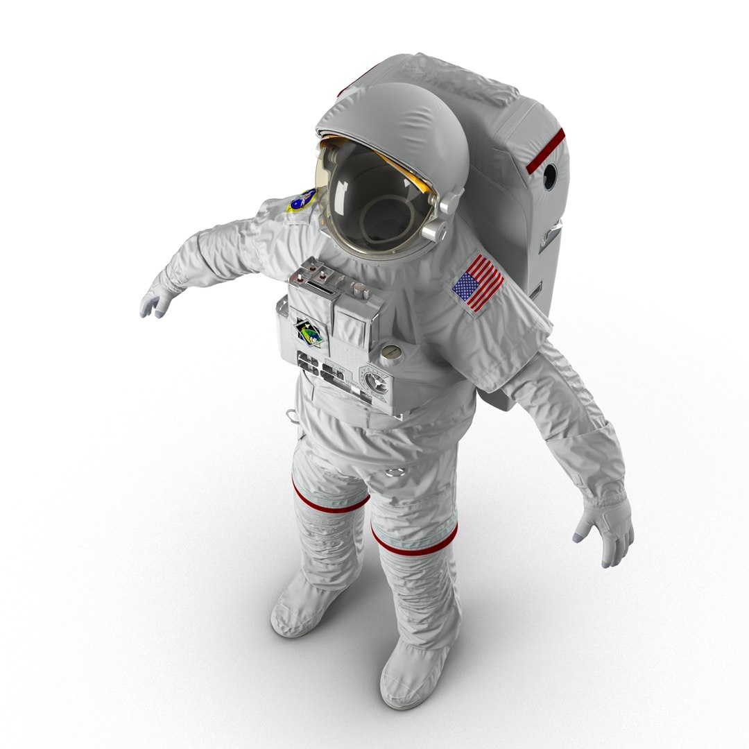 3d nasa space suit extravehicular model