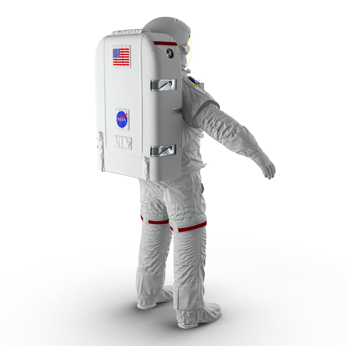 3d nasa space suit extravehicular model