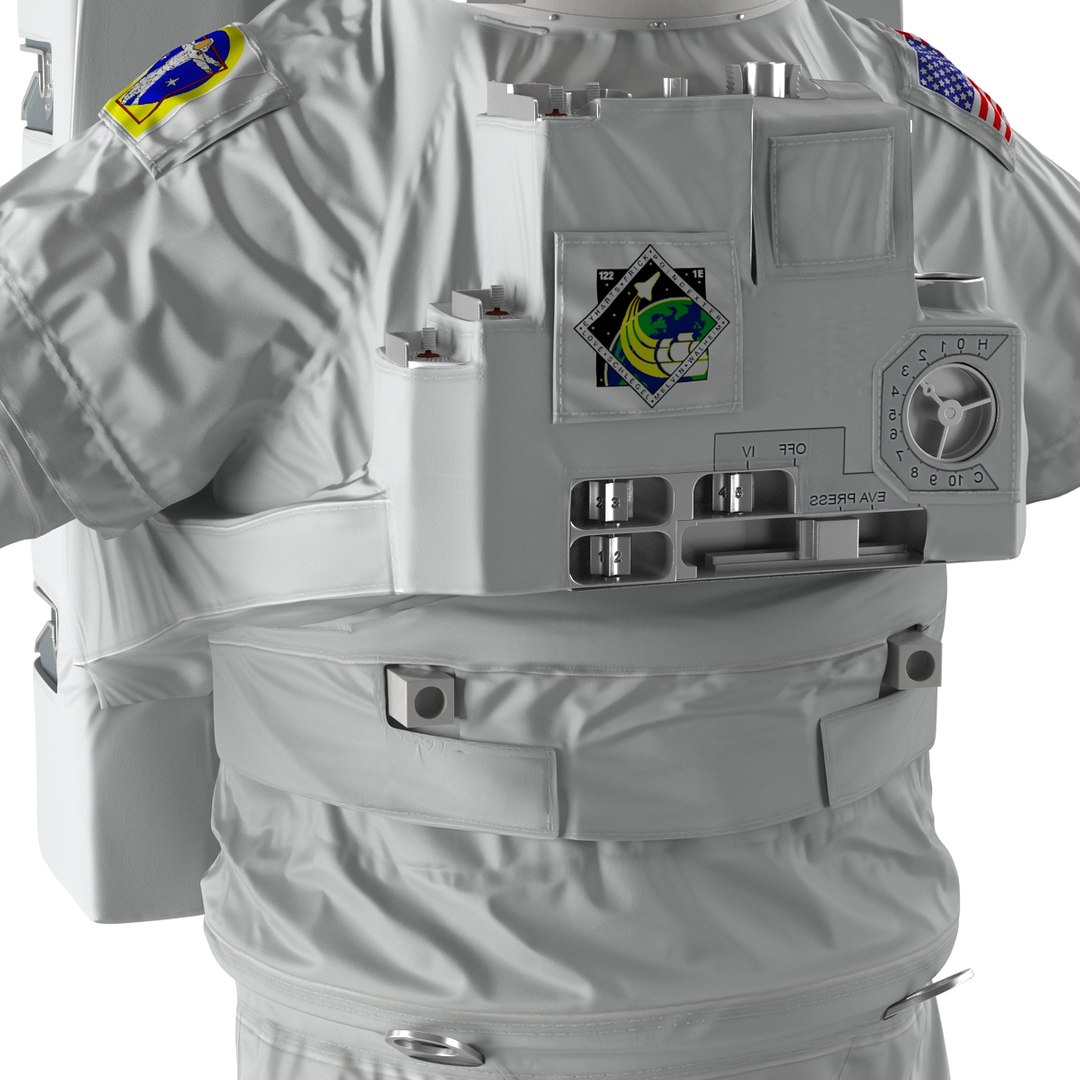 3d nasa space suit extravehicular model