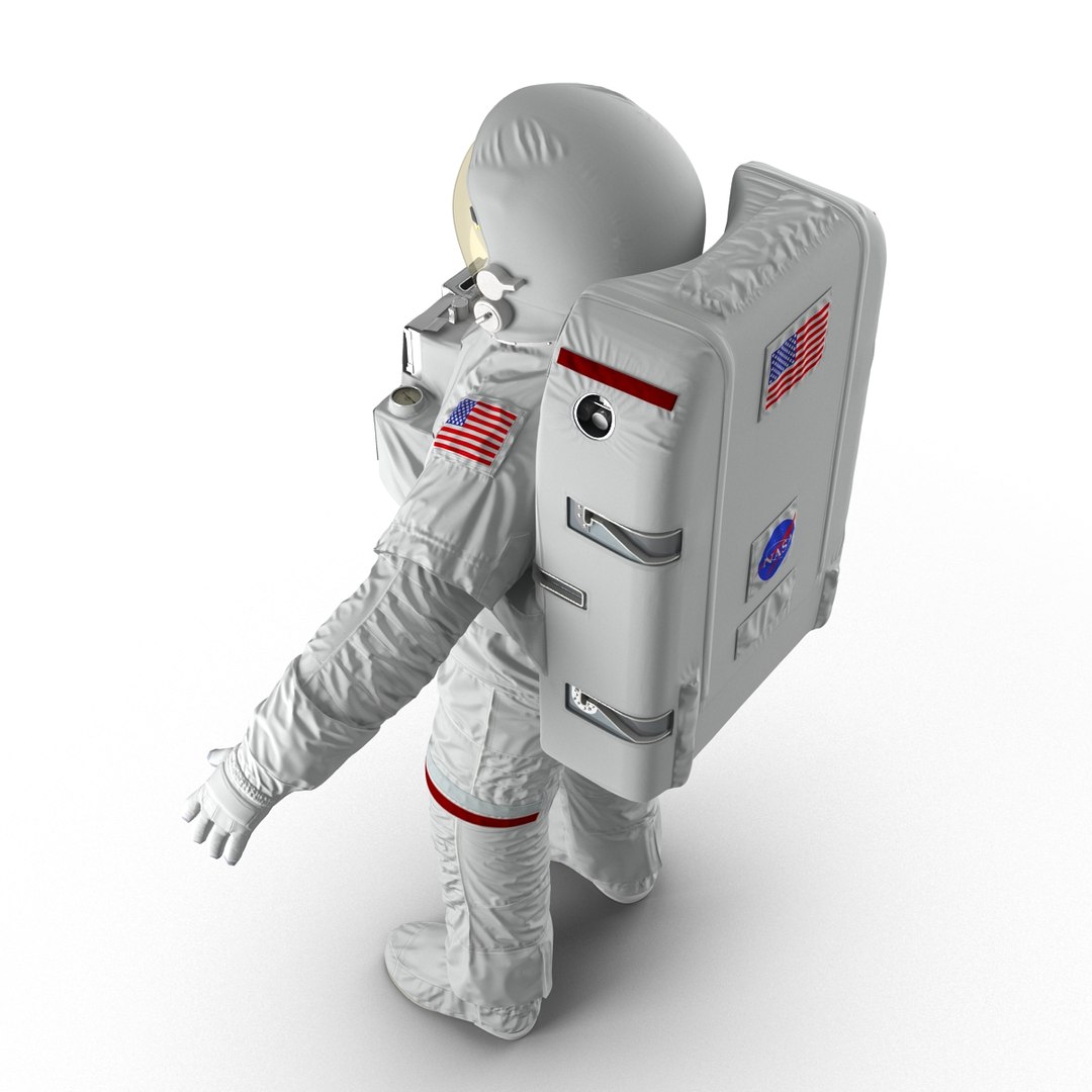 3d nasa space suit extravehicular model