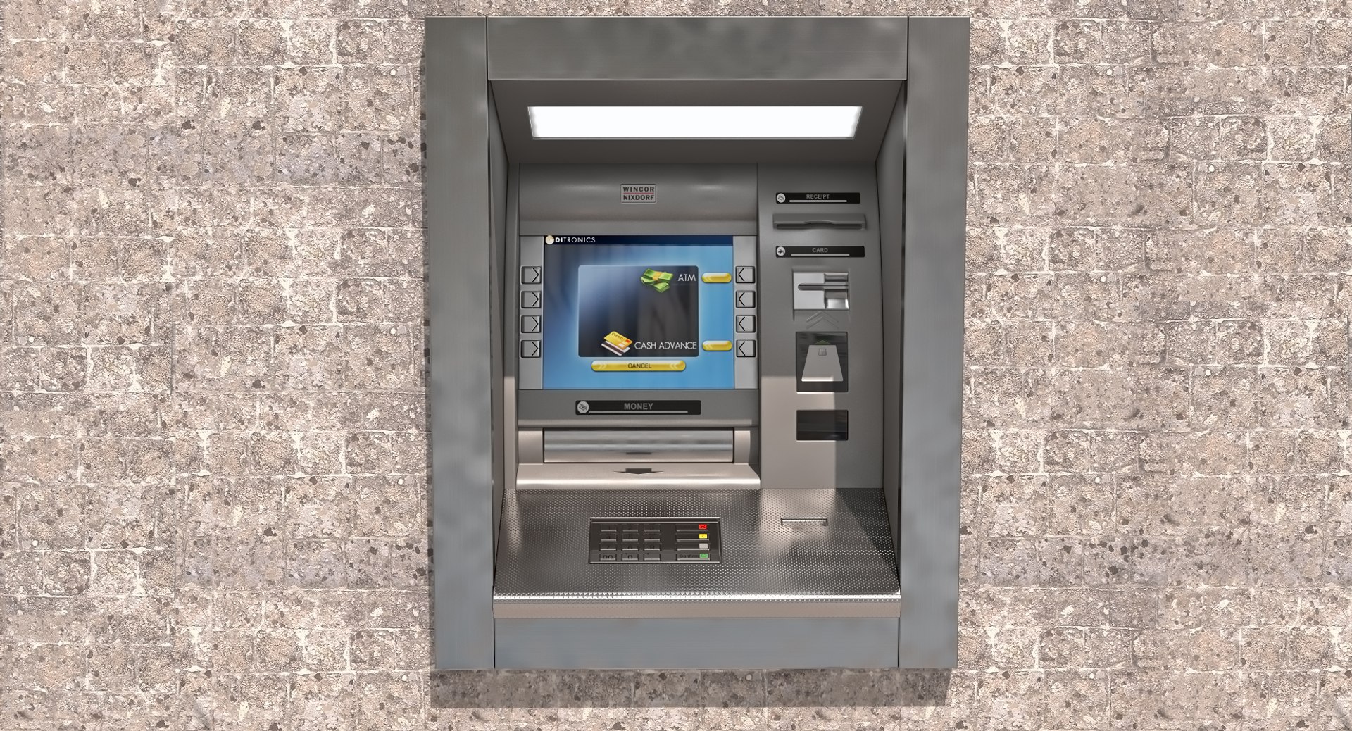 Atm Machine Wall Mounted 3D Model - TurboSquid 1203620