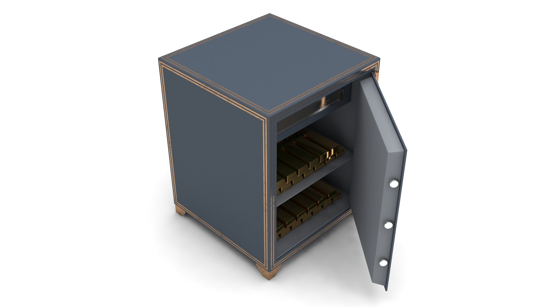 Steel safe model - TurboSquid 1621494