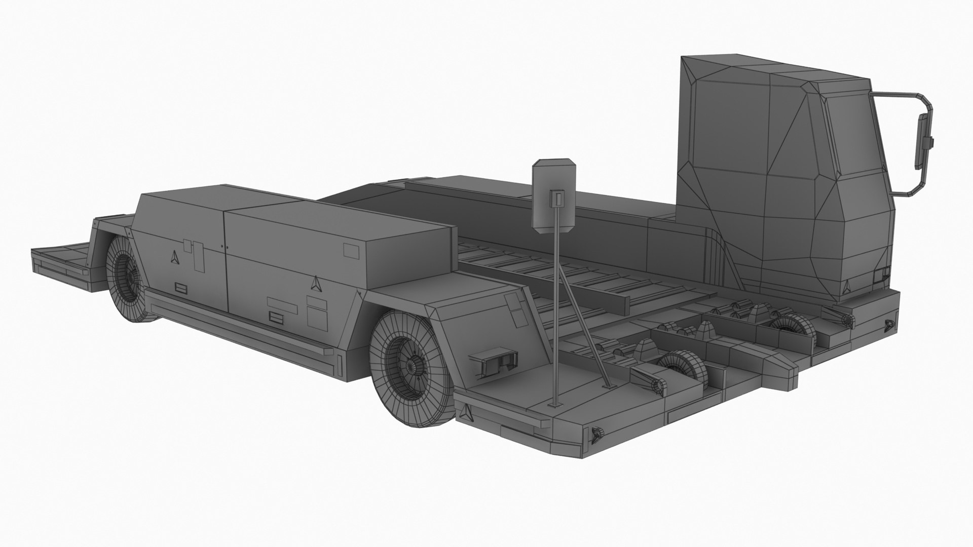 Realistic Airport Container Transporter 3D Model - TurboSquid 1463213