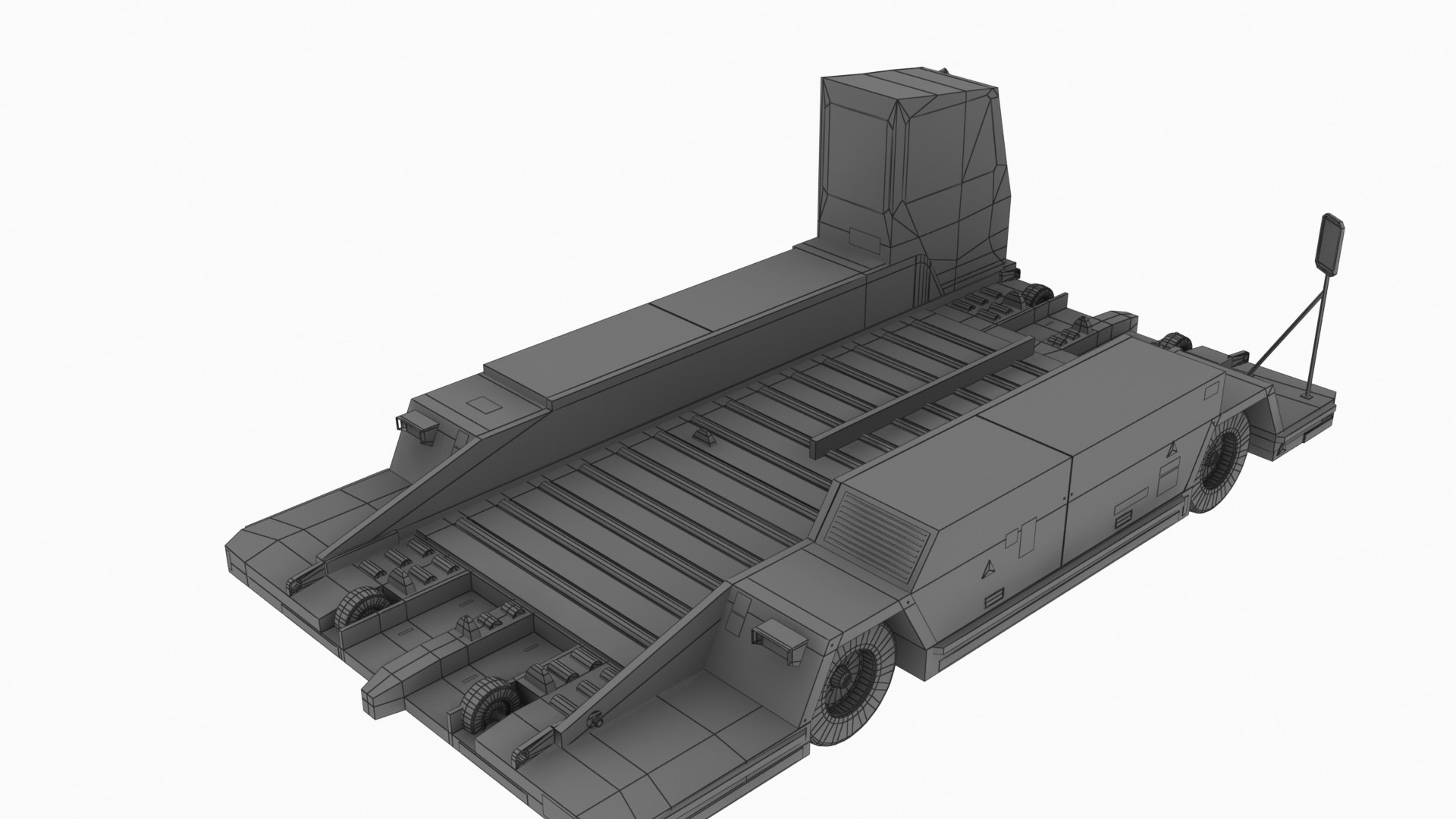 Realistic Airport Container Transporter 3D Model - TurboSquid 1463213