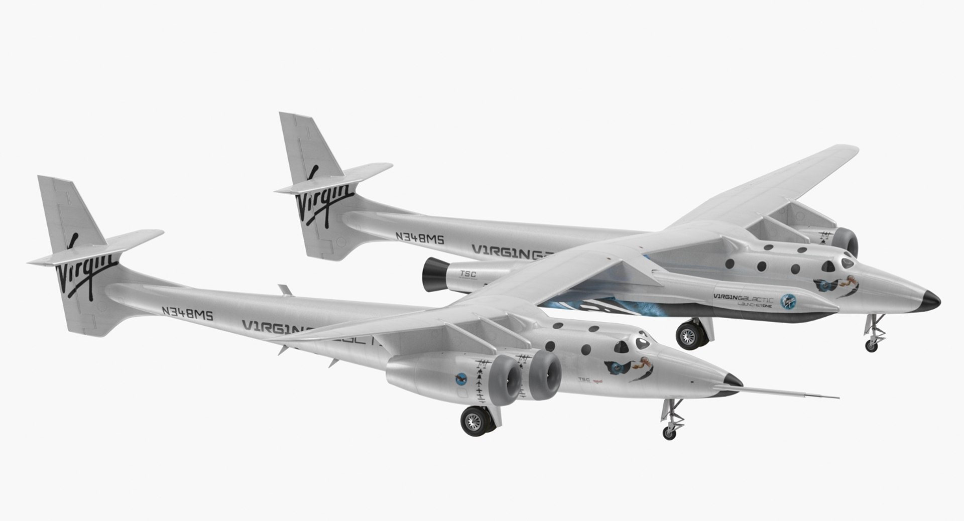 3D Virgin Galactic Launcherone Rocket Model - TurboSquid 1262428