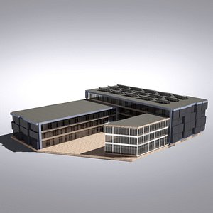 3d modern generic building