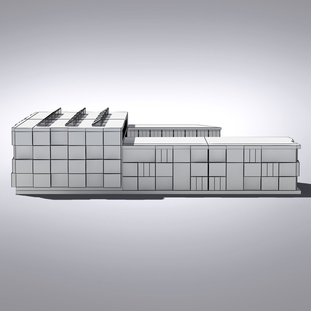 Modern Generic Building 3d 3ds
