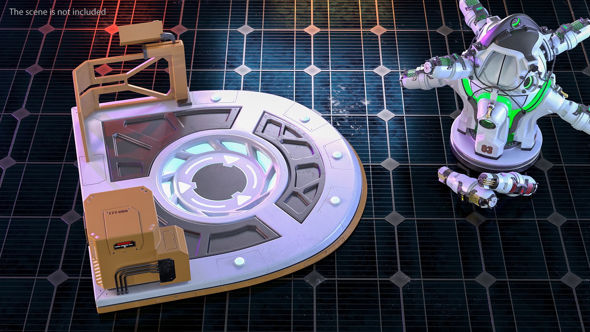 Sci fi teleport platform 3D model - TurboSquid 1634895