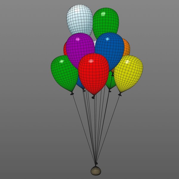 3D party balloons - TurboSquid 1502931