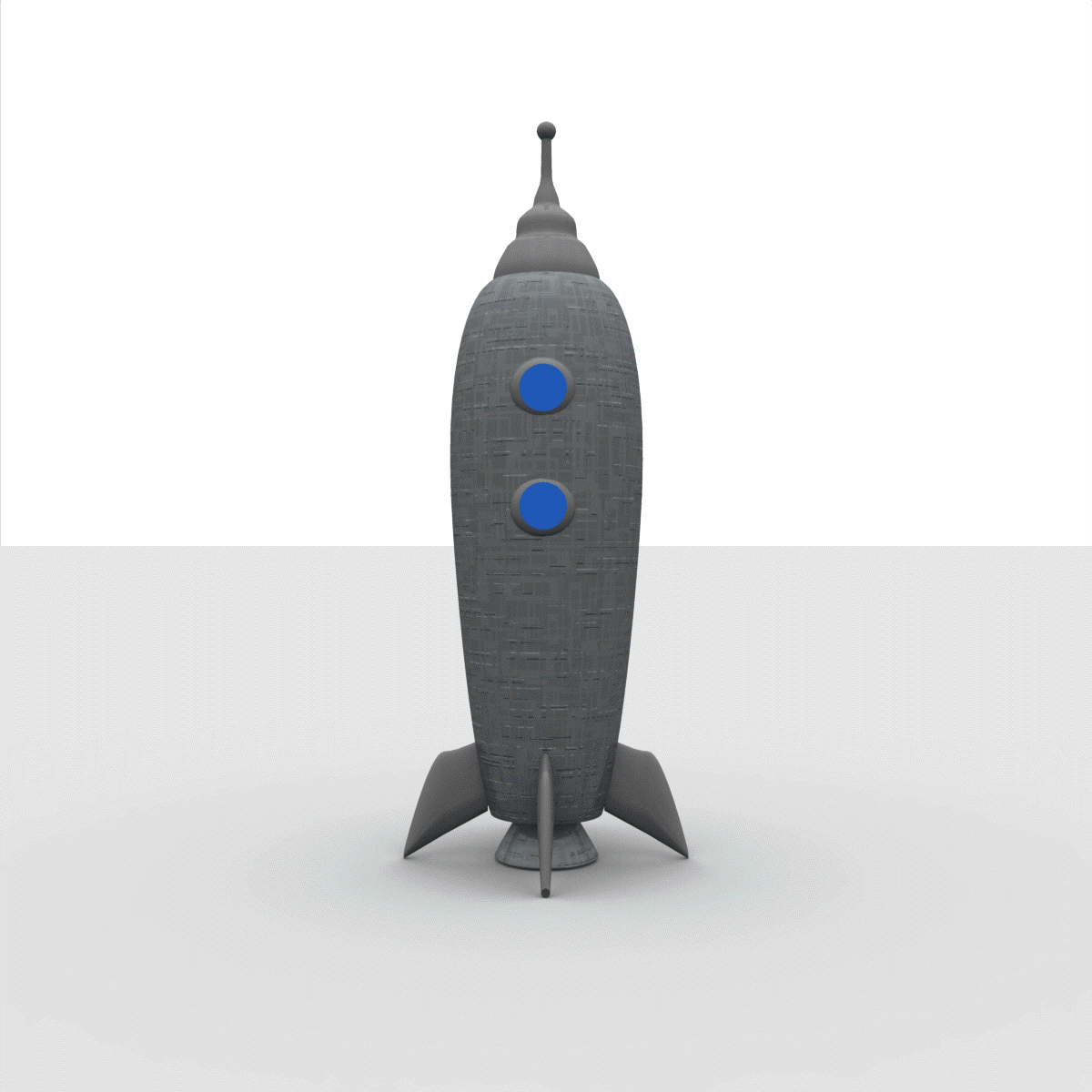 3d model of rocket toy
