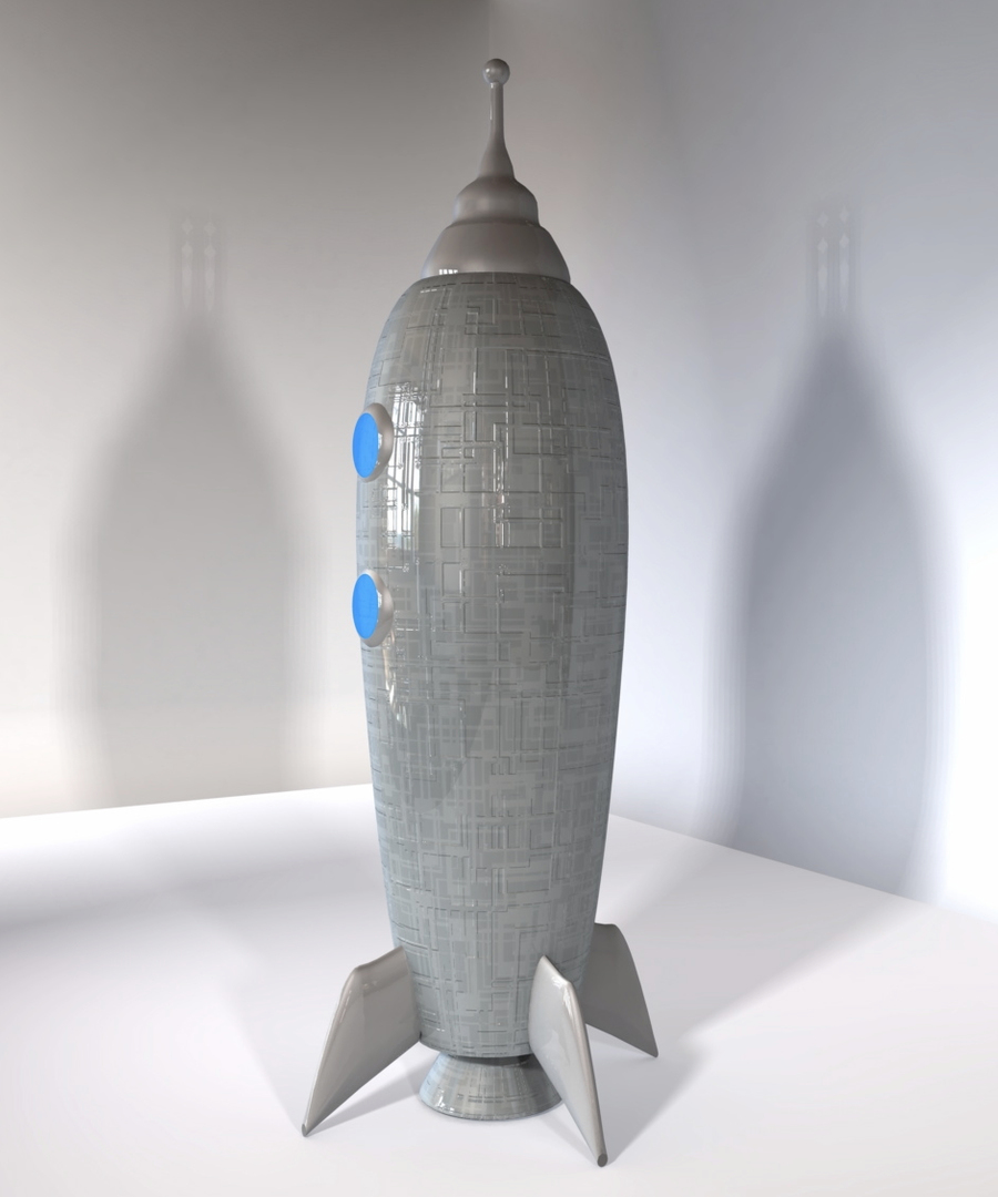 3d model of rocket toy