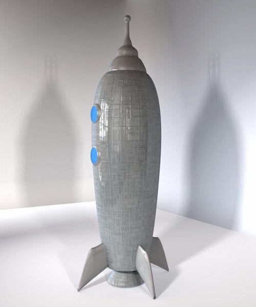 3d model of rocket toy