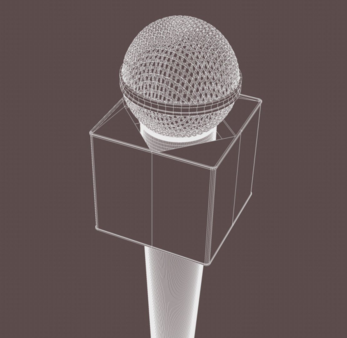 Tv Microphone Advertising Box 3d Model