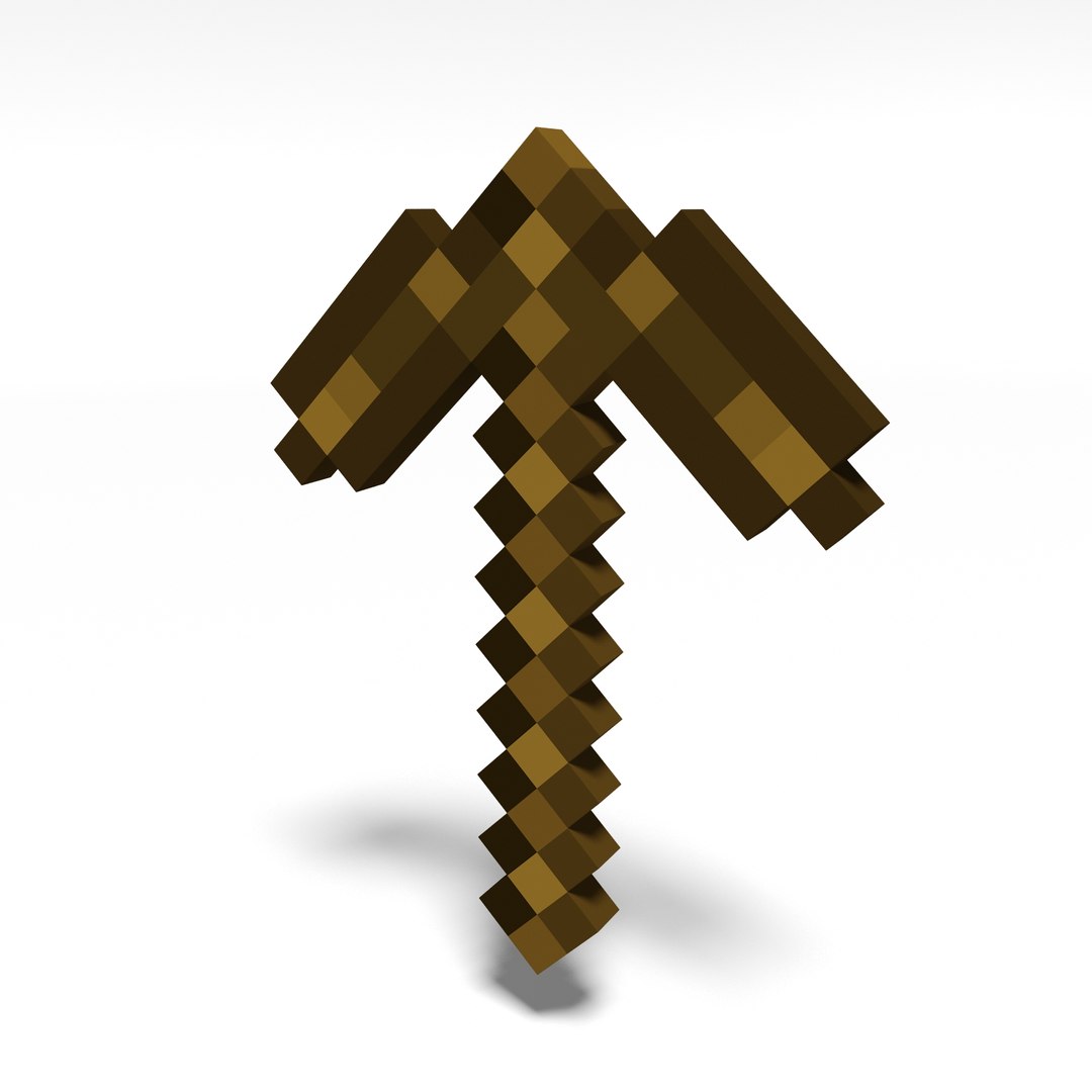 Minecraft Pickaxe 3D Model - TurboSquid 1357067