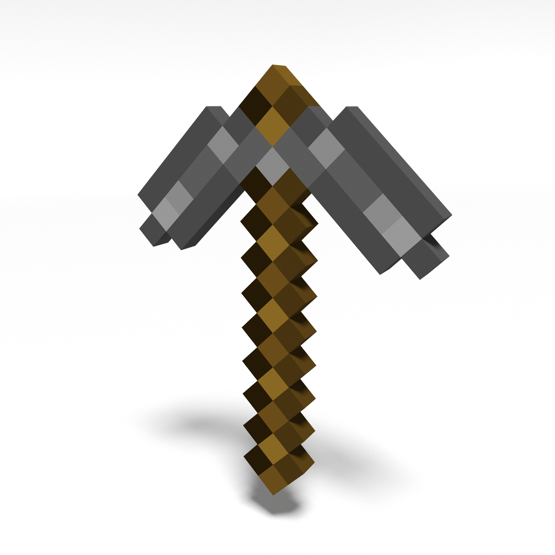 Minecraft Pickaxe 3D Model - TurboSquid 1357067