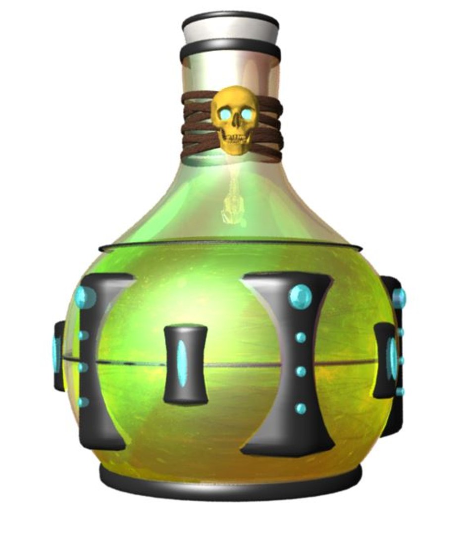 3D Model Yellow Potion Rum - TurboSquid 1432762