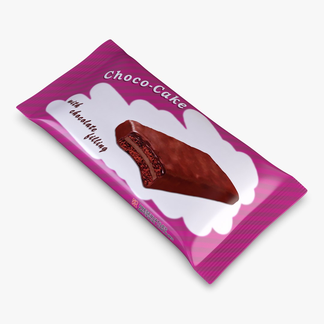 Choco Cake Packaging Simple M 1 3D Model - TurboSquid 2133228