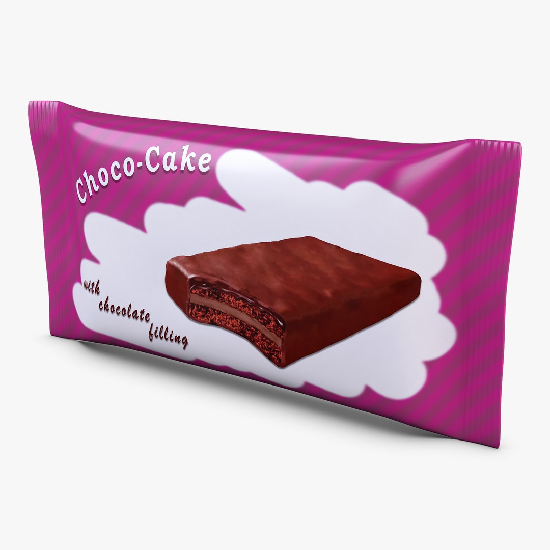 Choco Cake Packaging Simple M 1 3D Model - TurboSquid 2133228