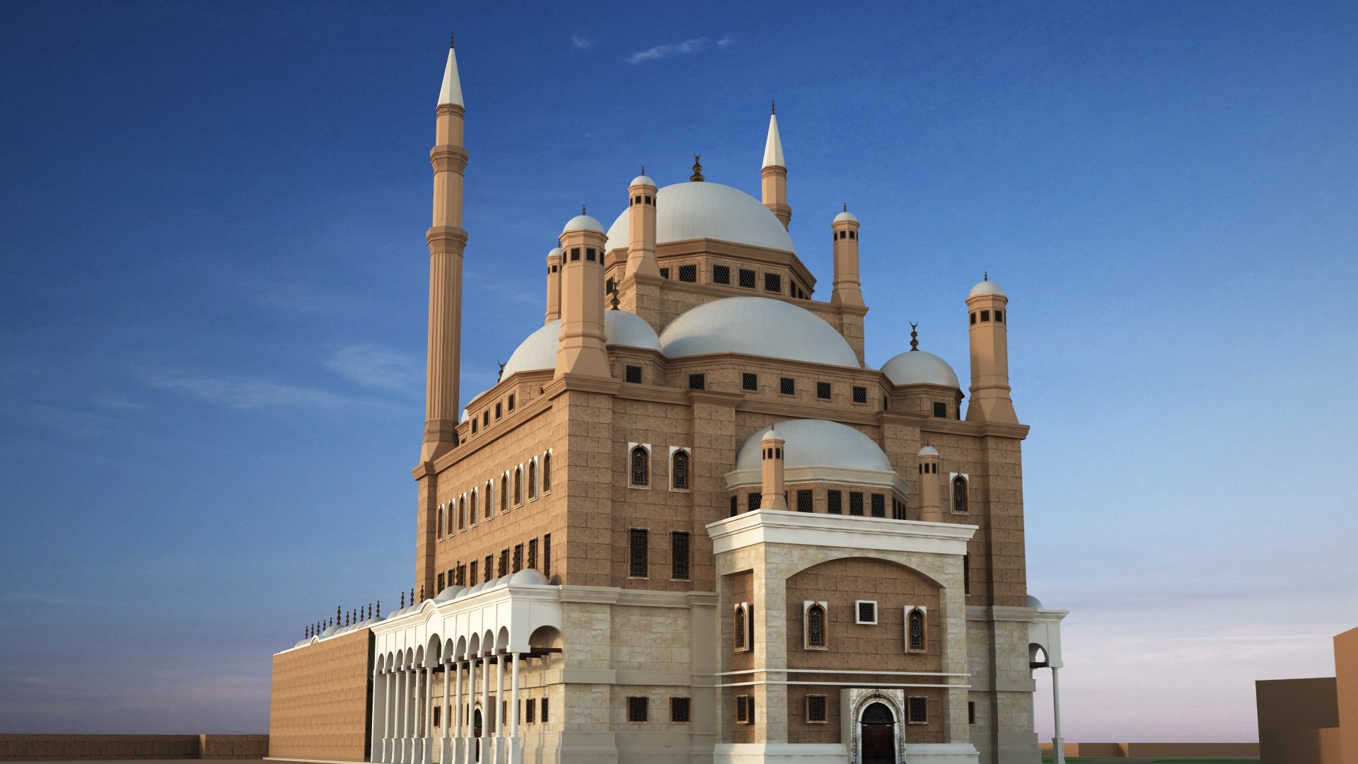 3D Cairo Salah El-Din Citadel Muhammad Ali Mosque Model - TurboSquid ...