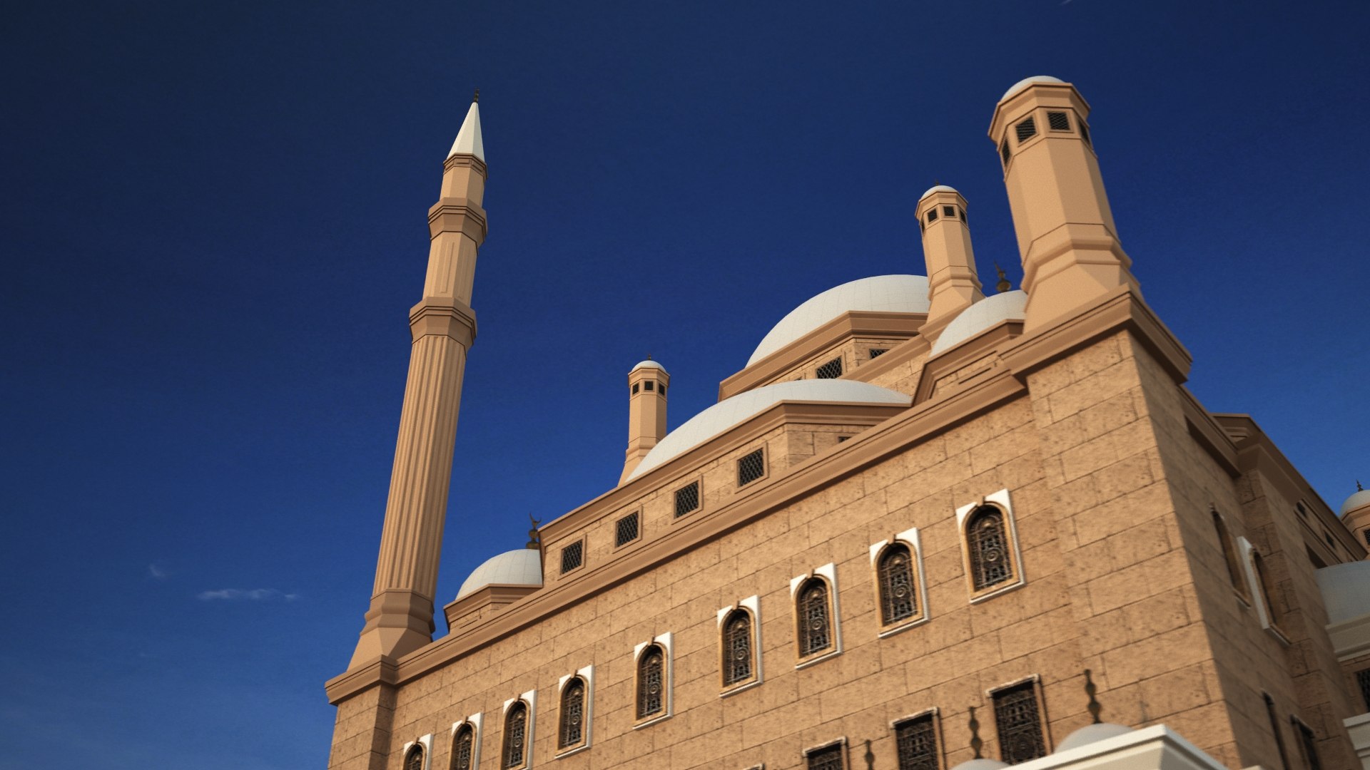 3D Cairo Salah El-Din Citadel Muhammad Ali Mosque Model - TurboSquid ...