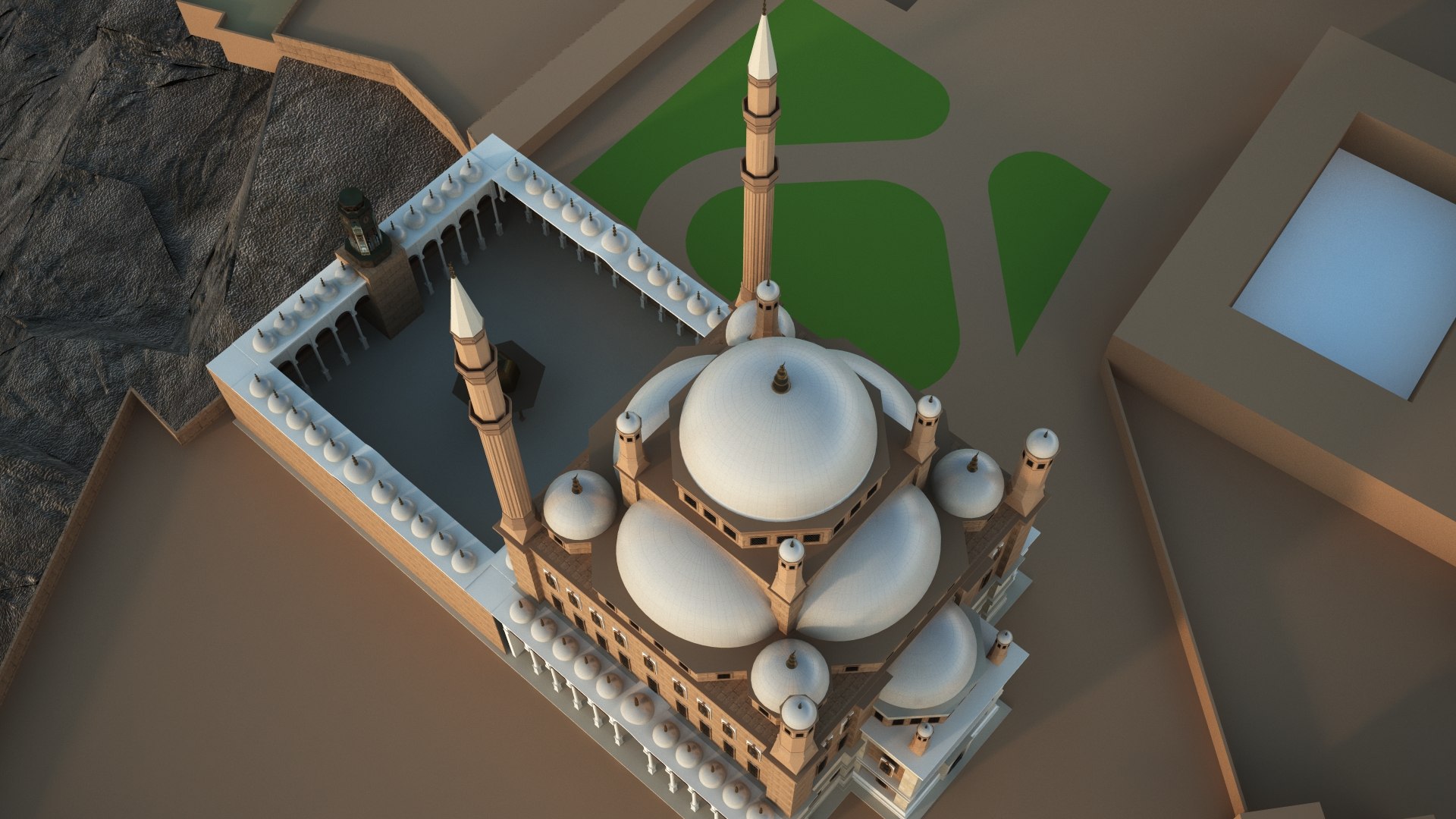 3D Cairo Salah El-Din Citadel Muhammad Ali Mosque Model - TurboSquid 2358831
