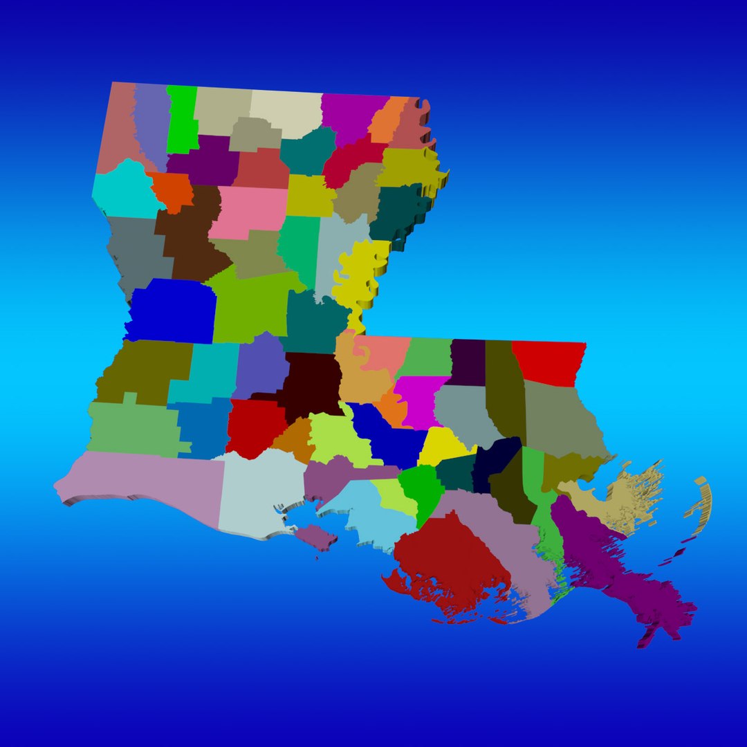 3ds max parishes counties louisiana