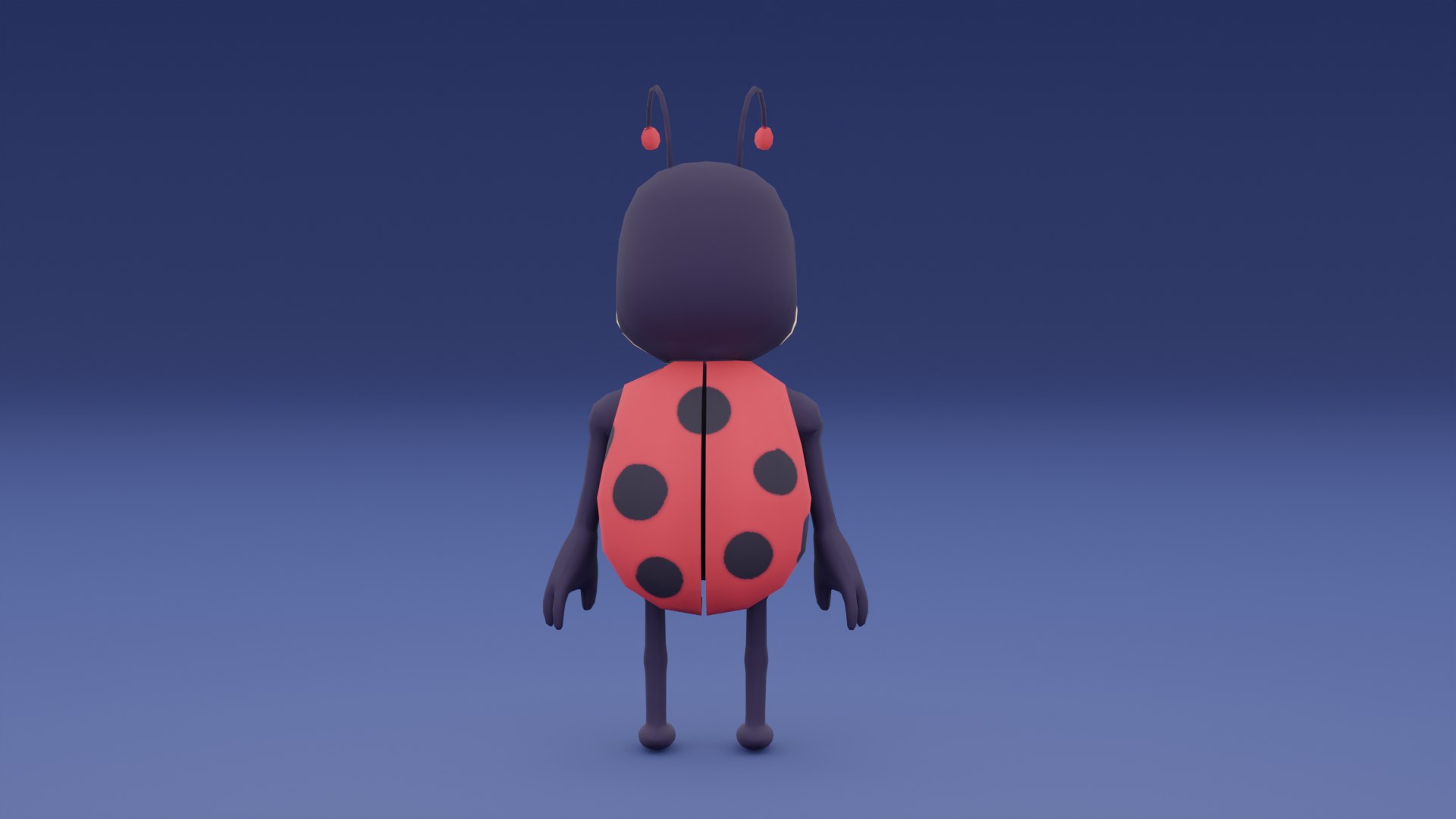 3D Model Stylized Toon Flying Male Ladybug Green Red Blue - TurboSquid ...